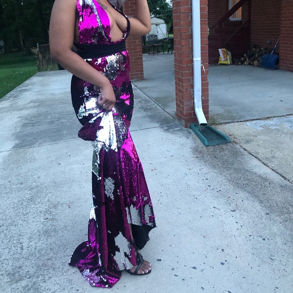 Dresses | Reverse Sequin Prom Dress | Poshmark
